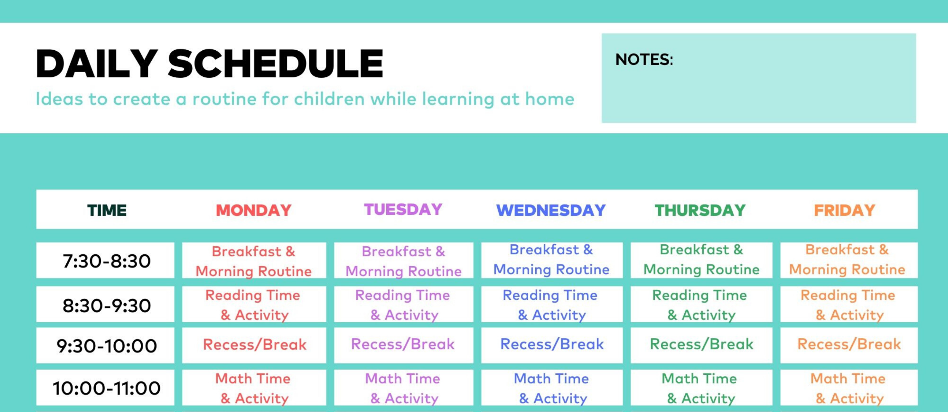 Individual Fullday Visual Schedules Visual Schedules